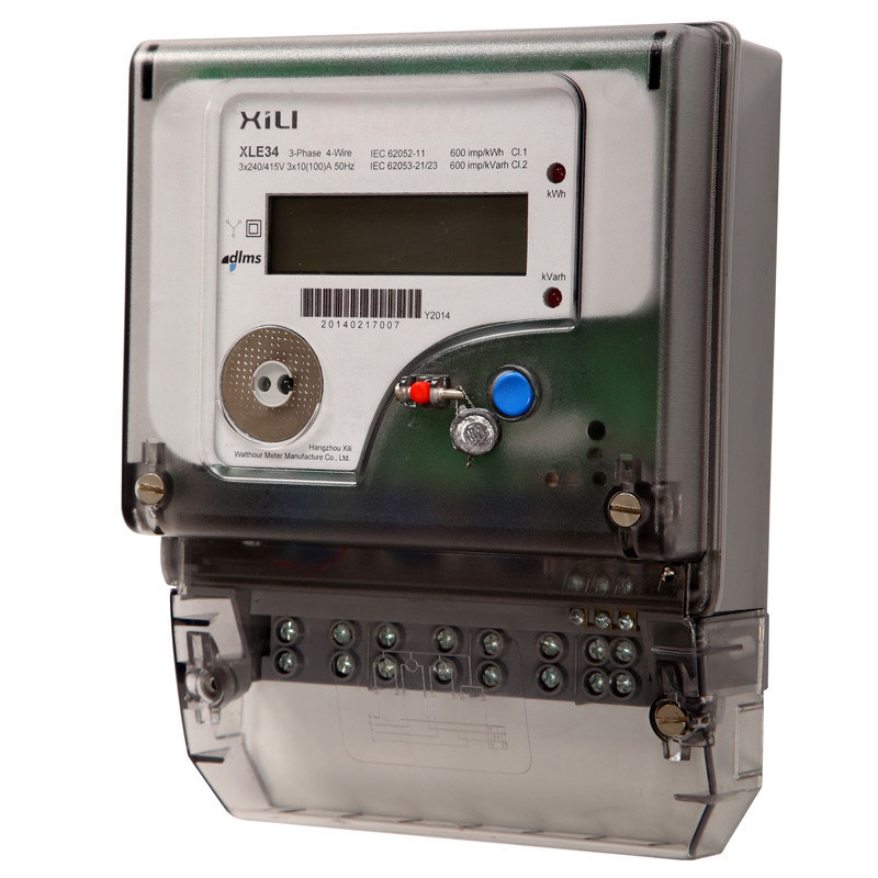 3 Phase direct connection Din rail energy meter with Four wire , Long ...