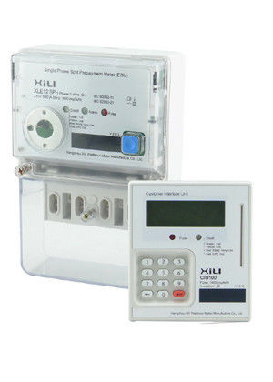 Three Phase Prepaid Energy Meters / Split Prepayment KWh Meter with LCD ...